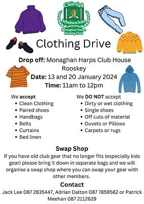 Monaghan Harps | Clothing drive