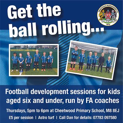 Prestwich Marauders FC | New sessions for kids aged six and under
